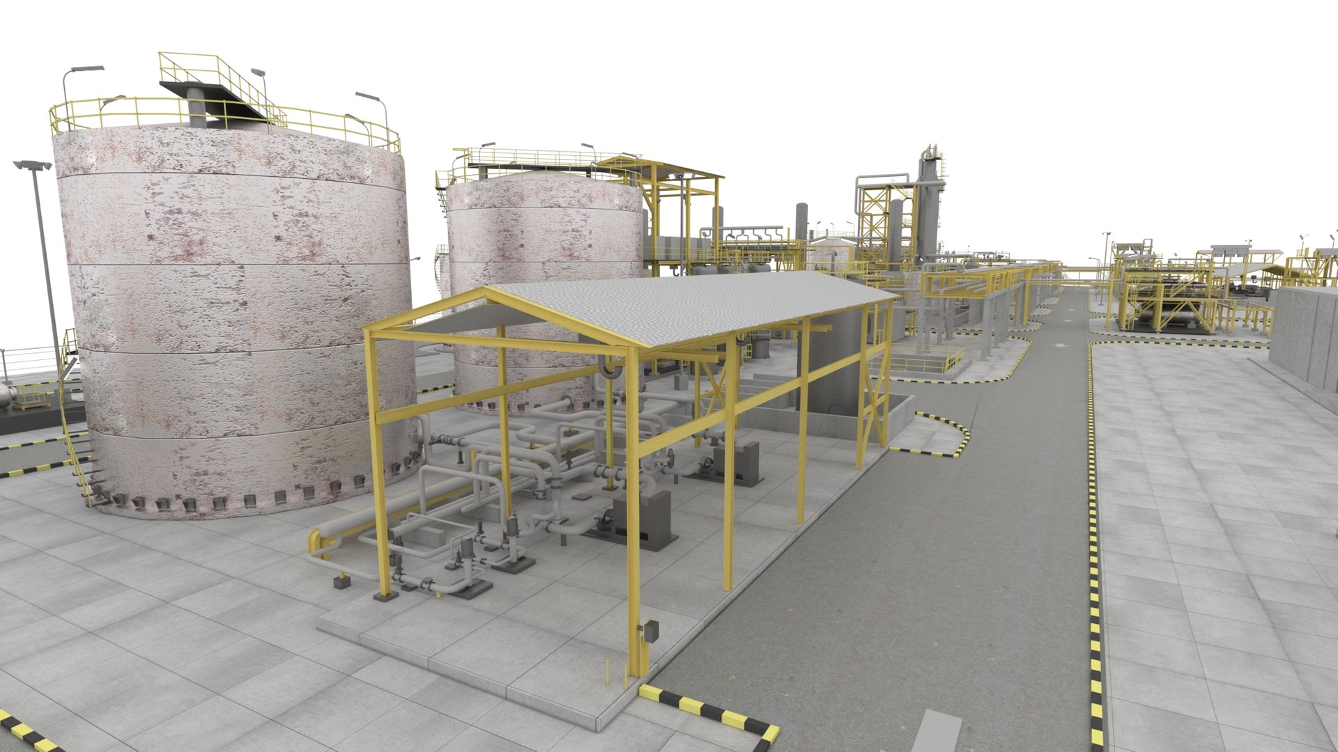 3D Gas Sweetening Plant - TurboSquid 1864547