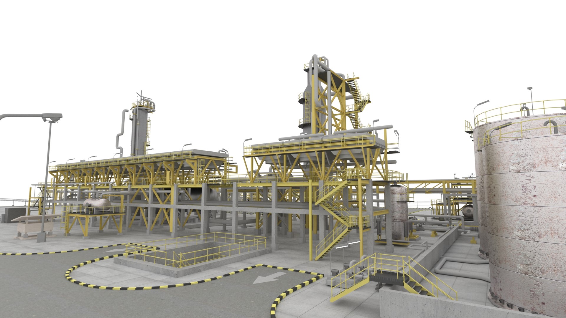 3D Gas Sweetening Plant - TurboSquid 1864547