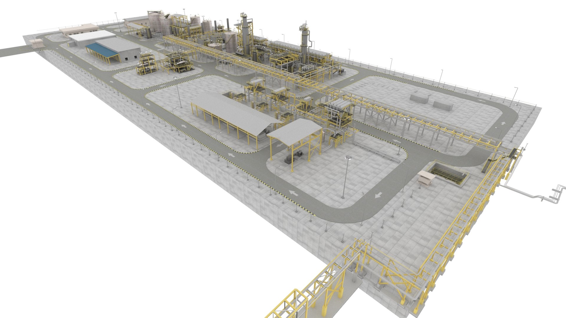 3D Gas Sweetening Plant - TurboSquid 1864547