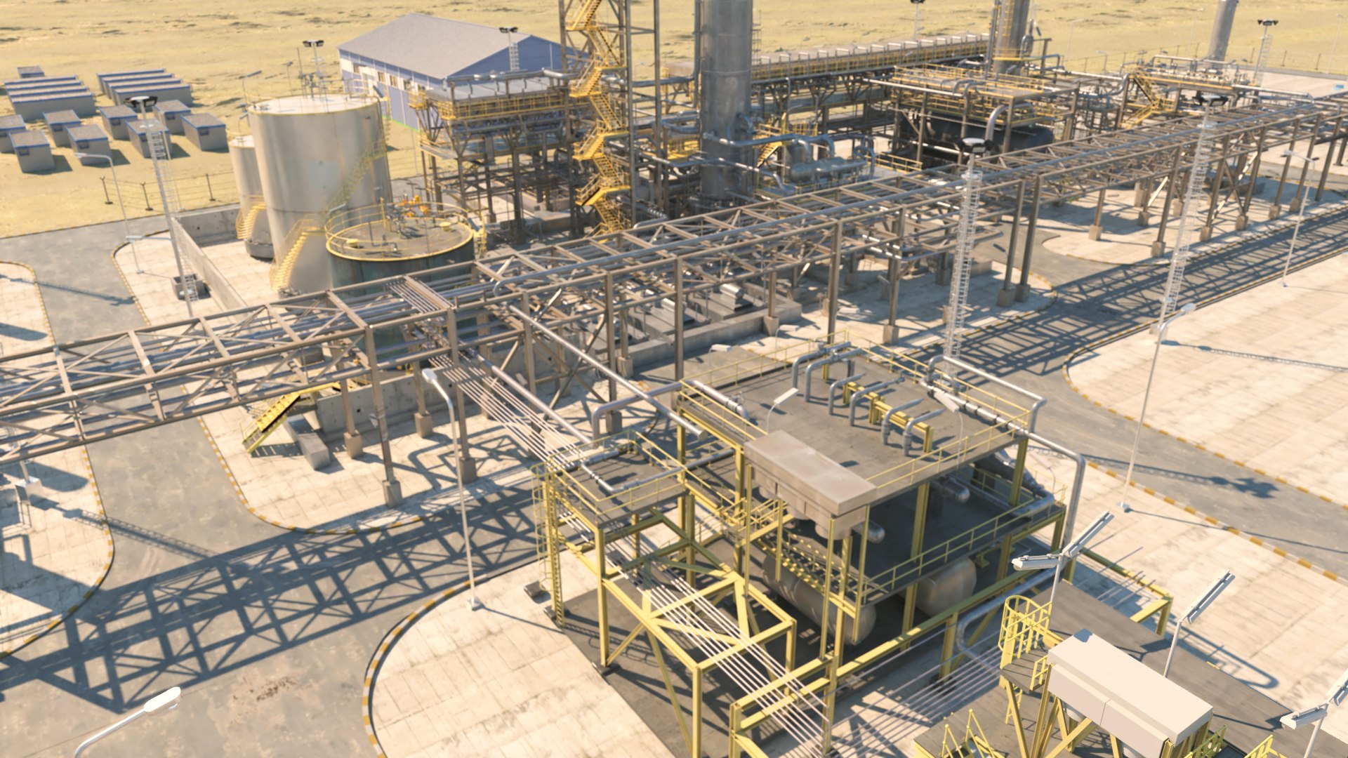 3D Gas Sweetening Plant - TurboSquid 1864547