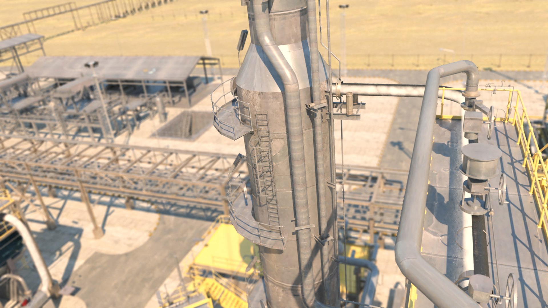 3D Gas Sweetening Plant - TurboSquid 1864547