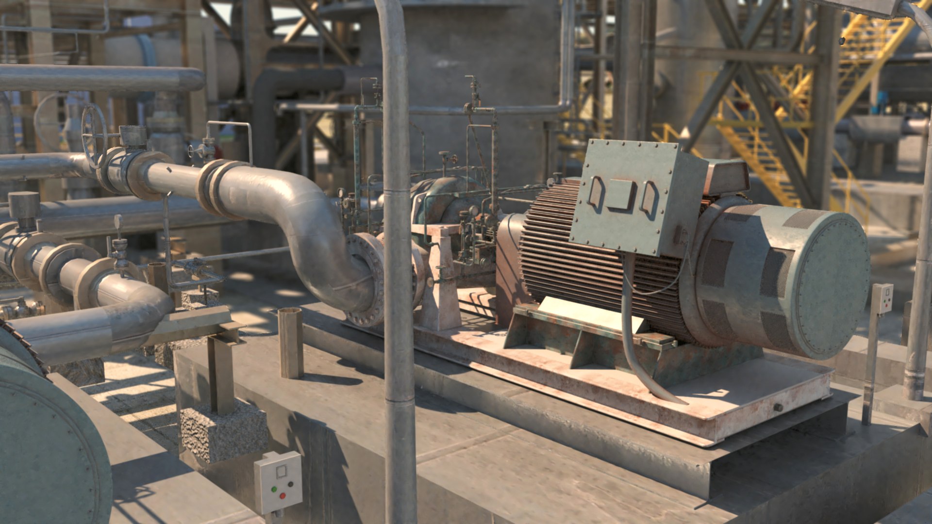 3D Gas Sweetening Plant - TurboSquid 1864547