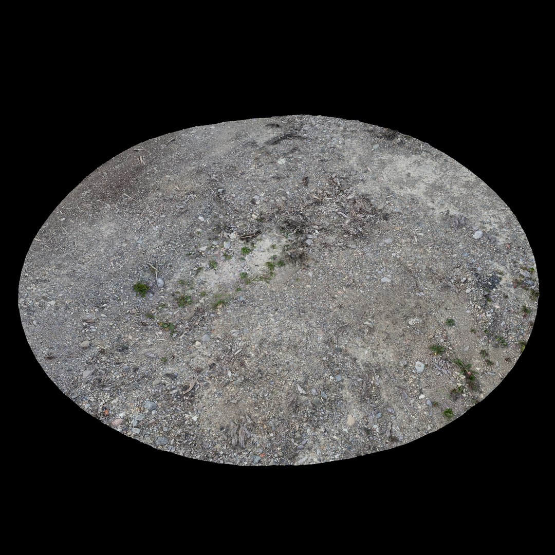 3D Gravel Ground 02 - 3D photogrammetry model scan of gravel and sand ...