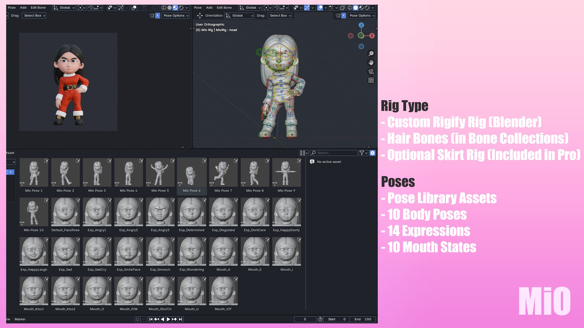 3D Mio Character Rig - TurboSquid 2463823