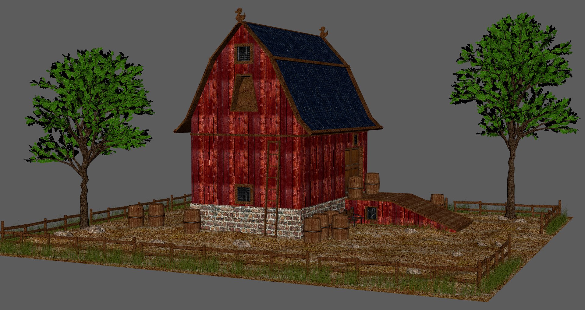 Building Farm 3D Model - TurboSquid 1239329