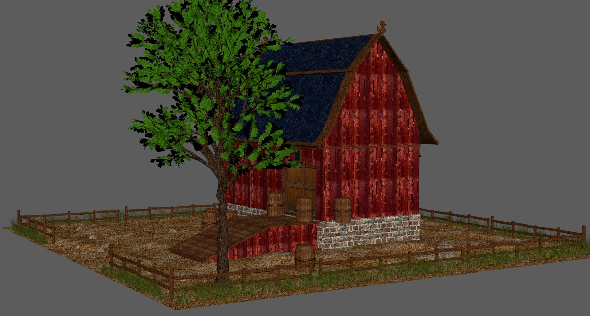 Building Farm 3D Model - TurboSquid 1239329