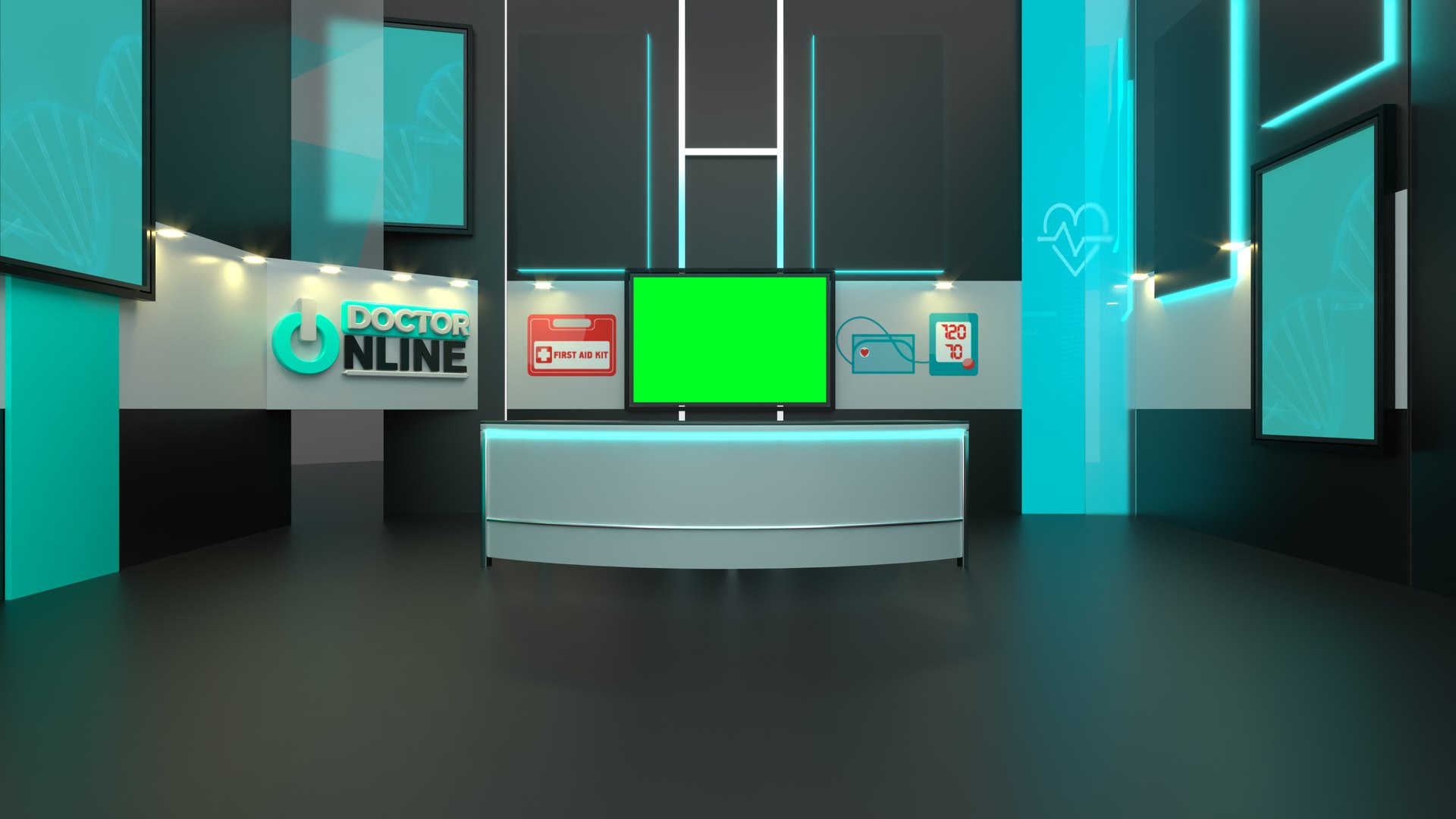 Tv Set Virtual 3D - TurboSquid 1682573