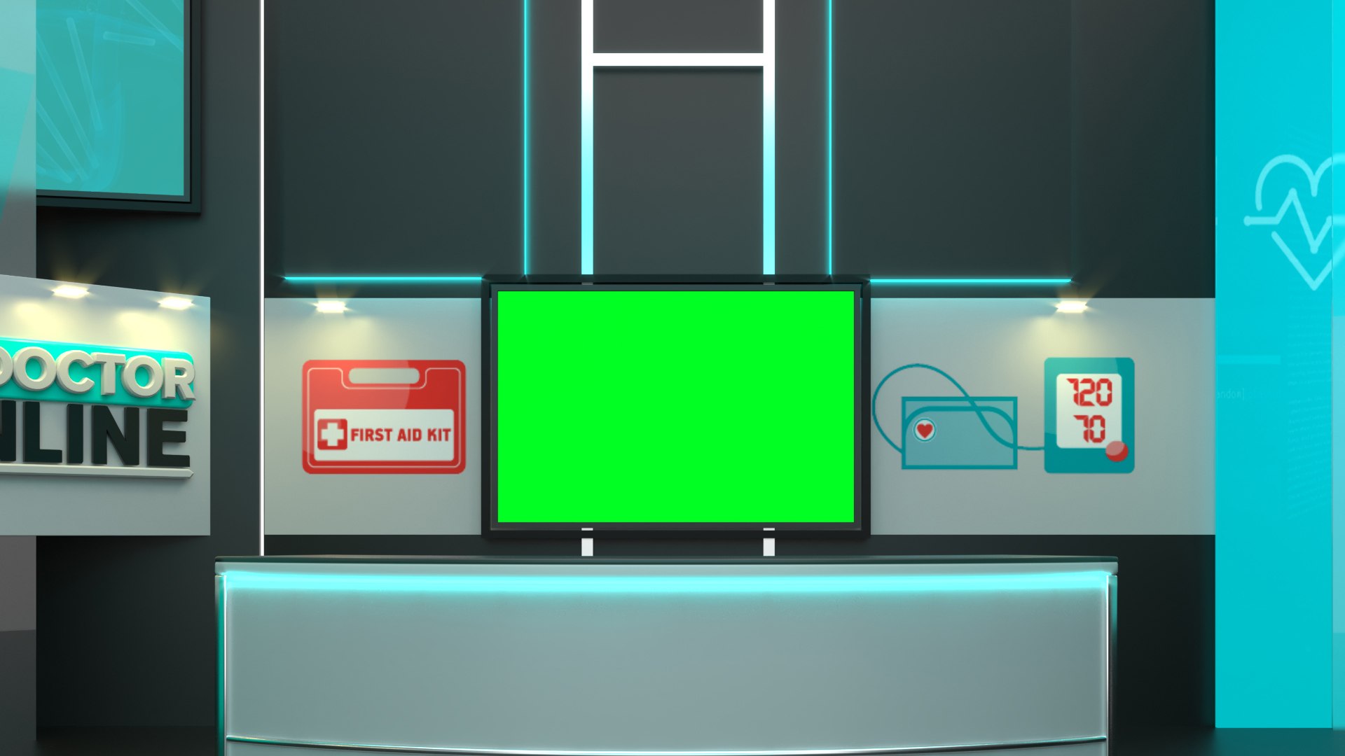 Tv Set Virtual 3D - TurboSquid 1682573