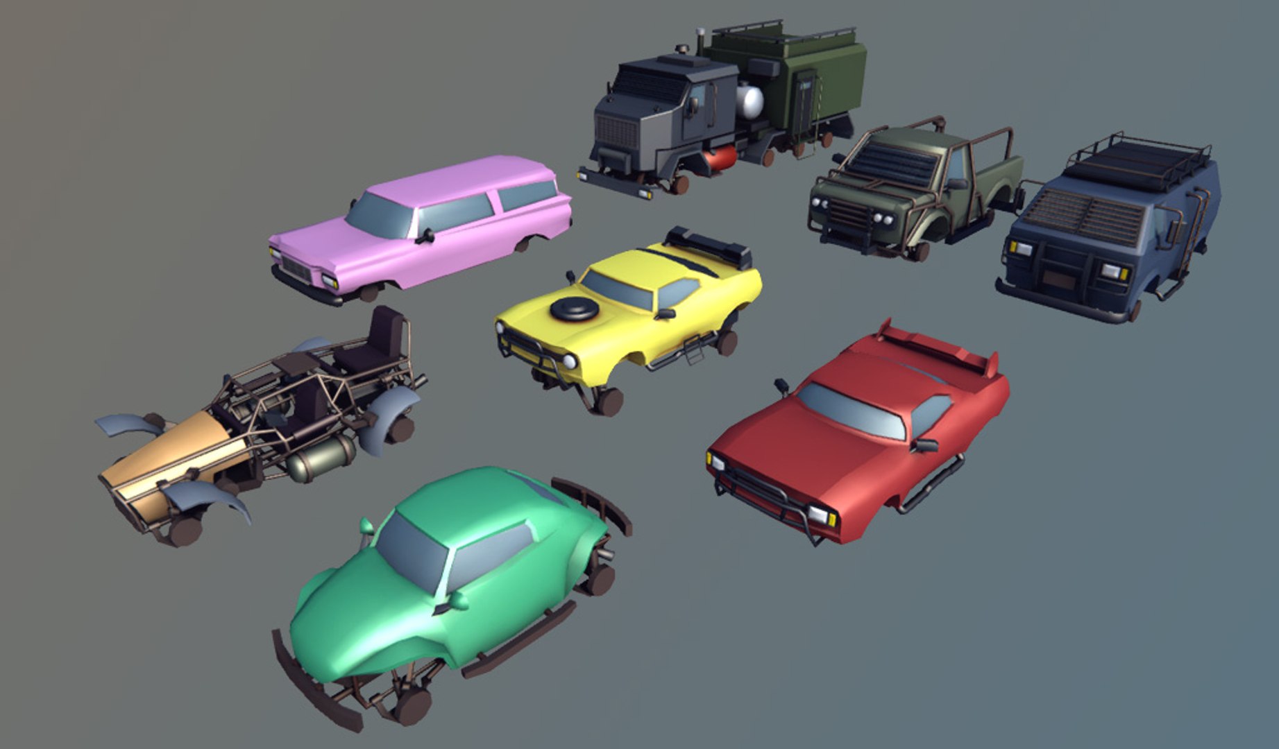 Cars customizable 3D model - TurboSquid 1413408