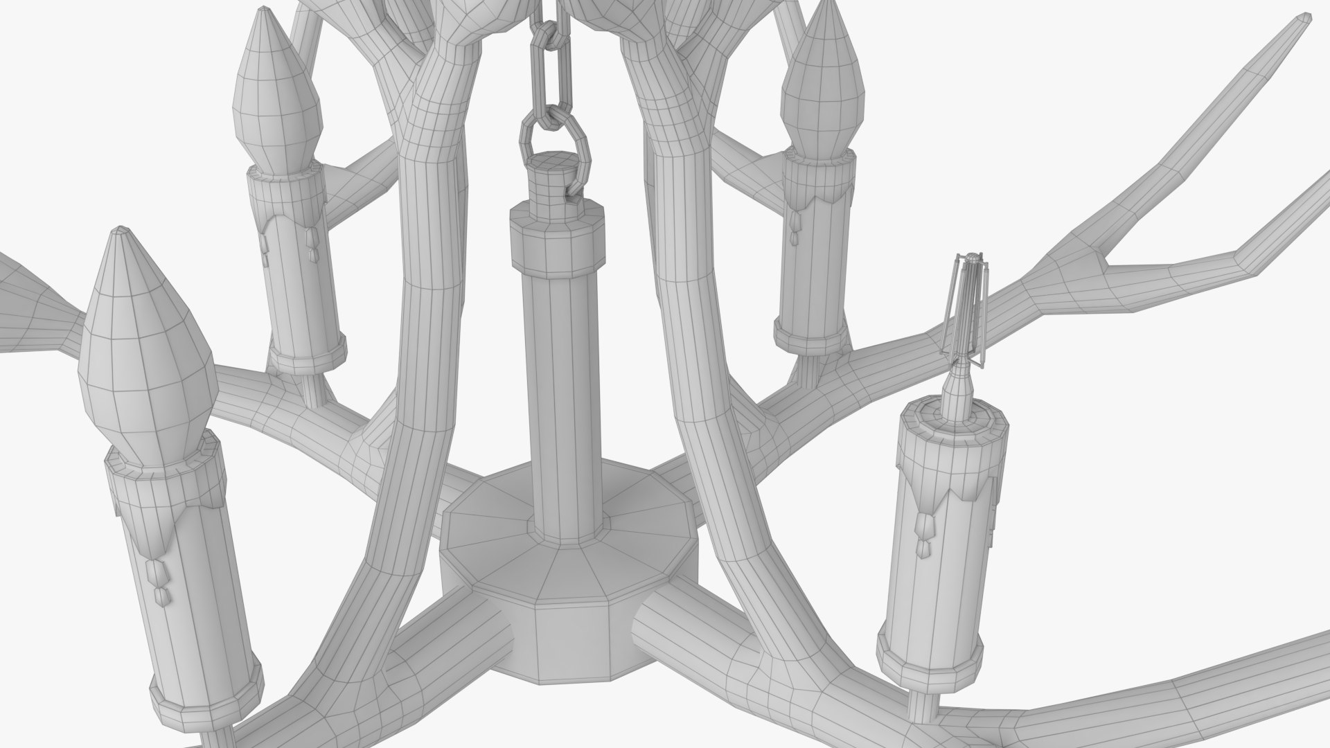 3D Antler Chandelier Ver White - TurboSquid 1885862