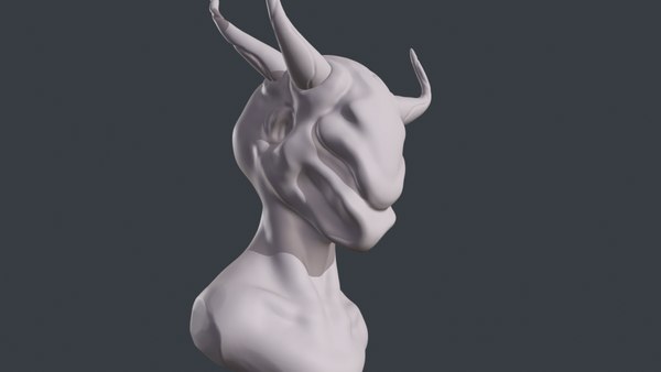 demon head statue