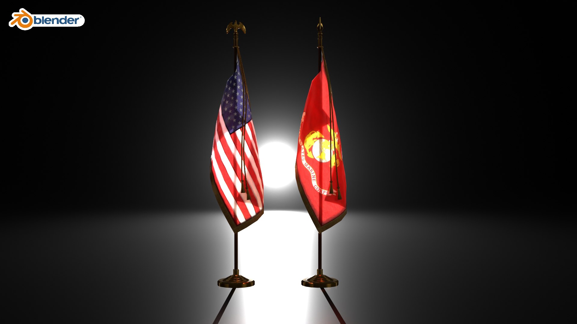 United States Flag Pack 3d X