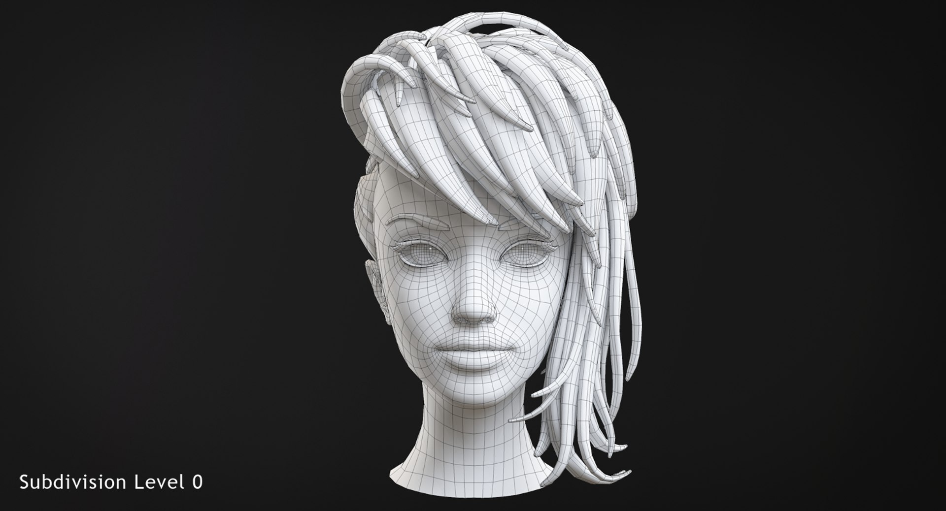 Stylized Female Head Model - TurboSquid 1158905