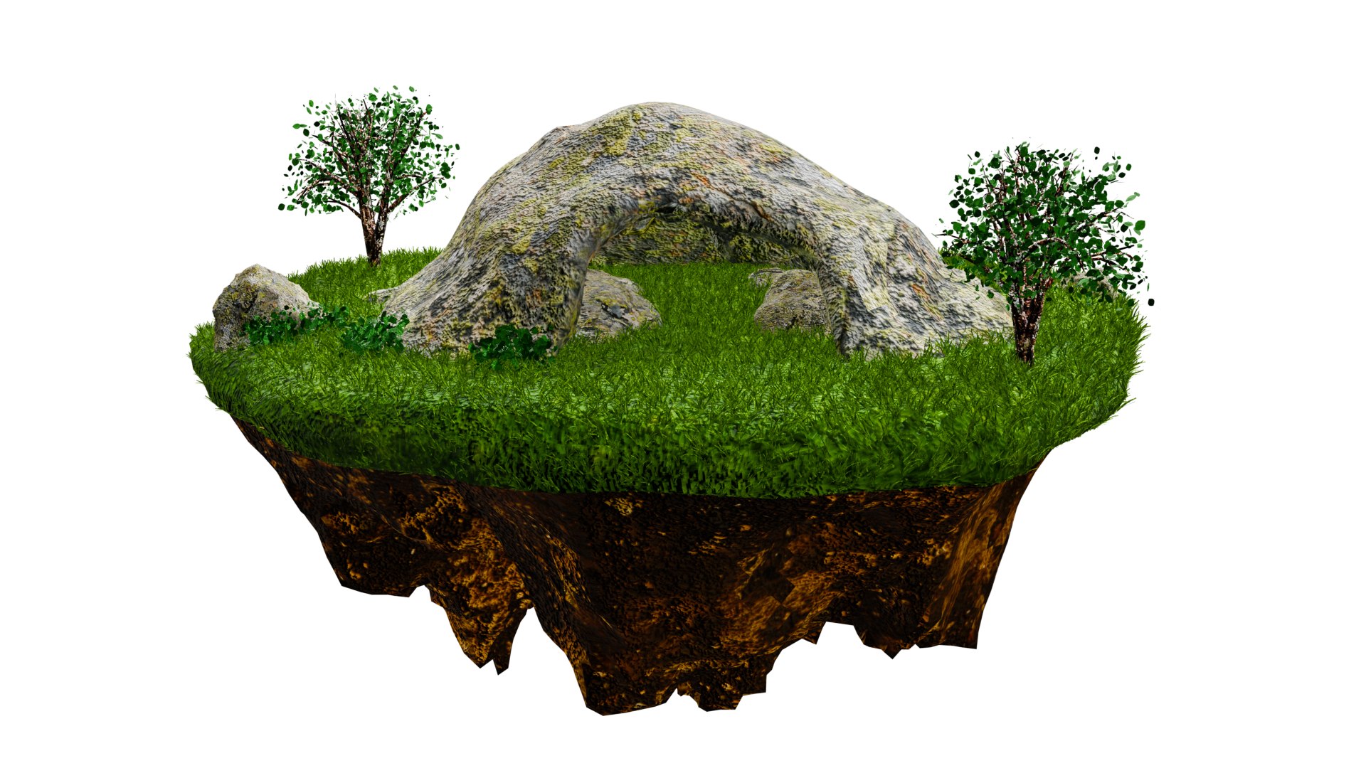 Floating Cave Island 3D Model - TurboSquid 2190543