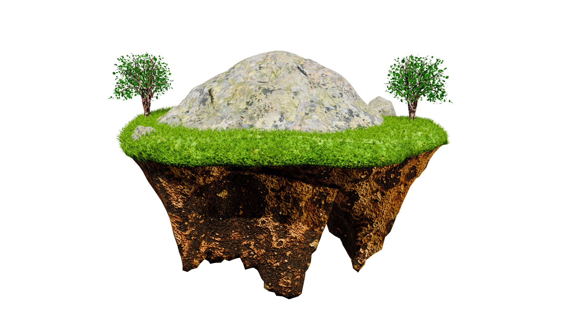 Floating Cave Island 3D Model - TurboSquid 2190543