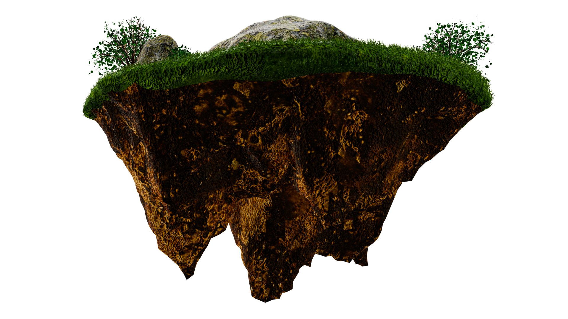 Floating Cave Island 3D Model - TurboSquid 2190543