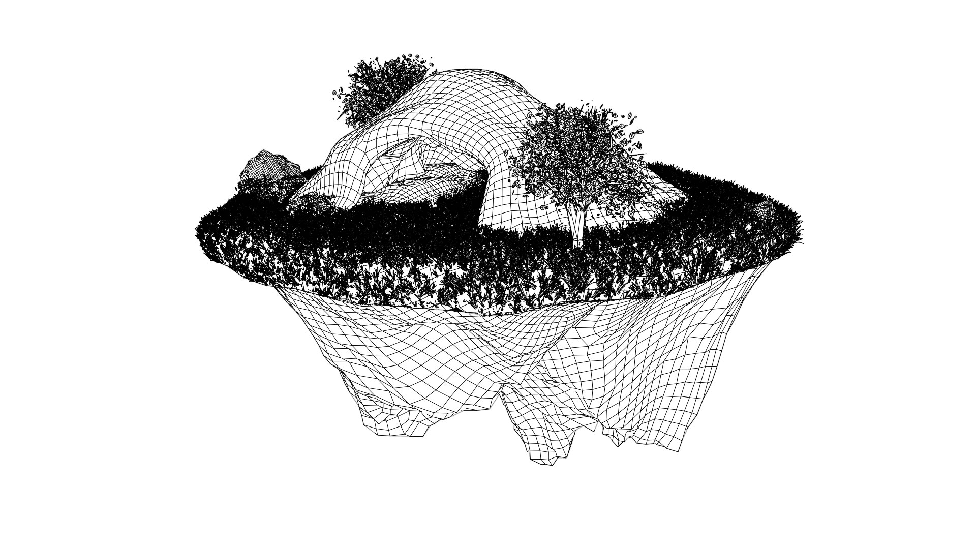Floating Cave Island 3D Model - TurboSquid 2190543