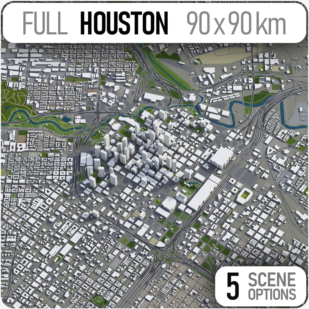 3D houston texas area - TurboSquid 1334448