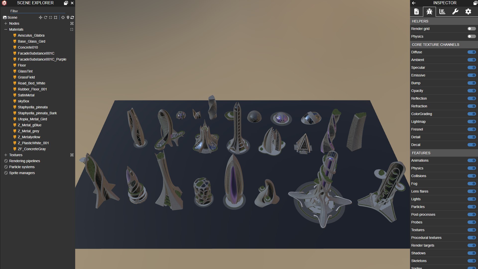 Futuristic City Utopian Buildings Kit 3D Model - TurboSquid 2283841