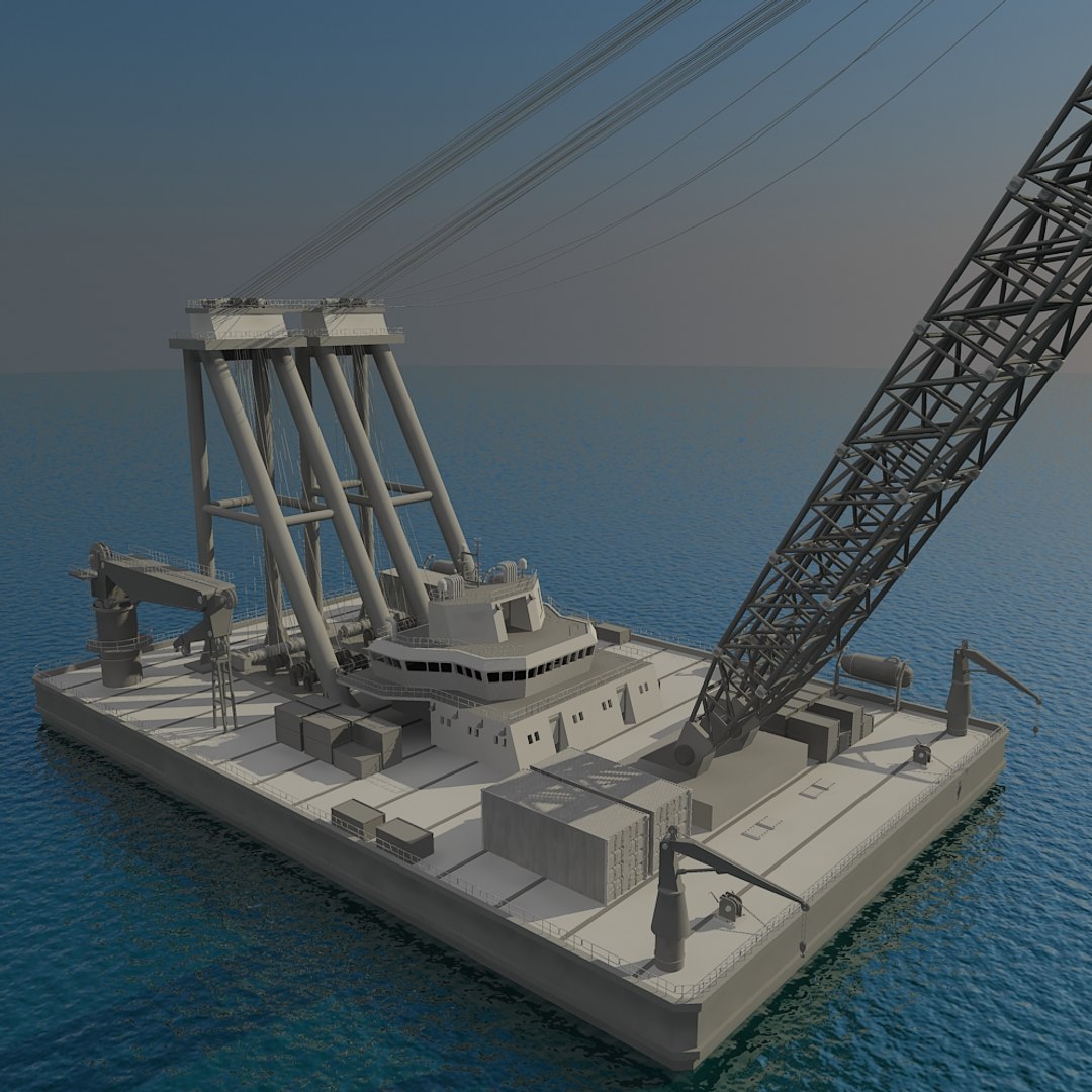 Floating Crane 3d Model