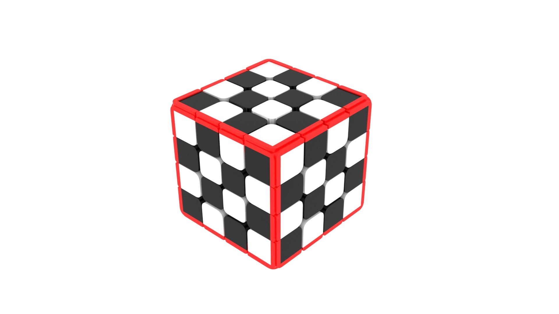 Checker Cube 3D Model - TurboSquid 1747214