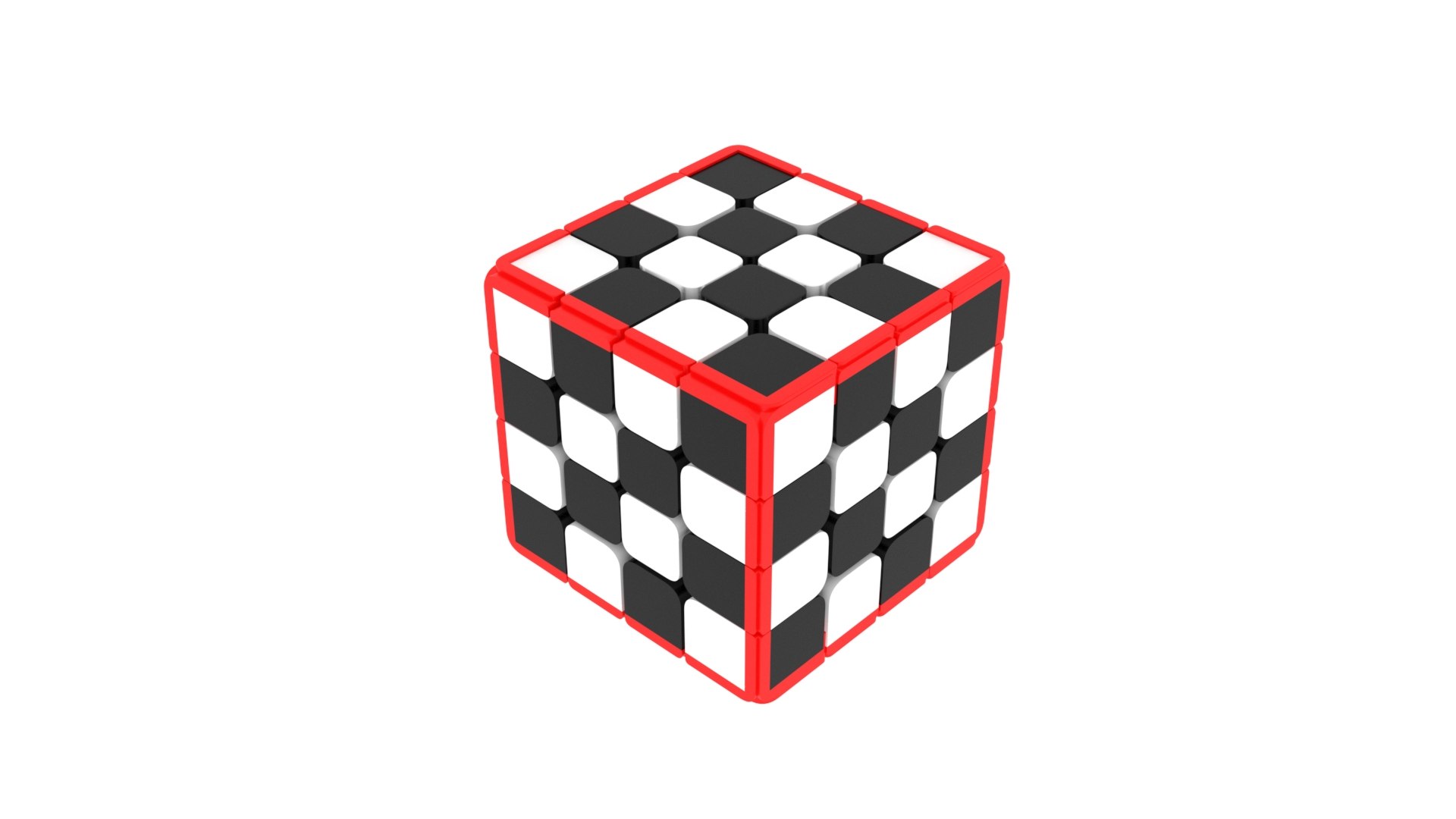 Checker Cube 3D Model - TurboSquid 1747214