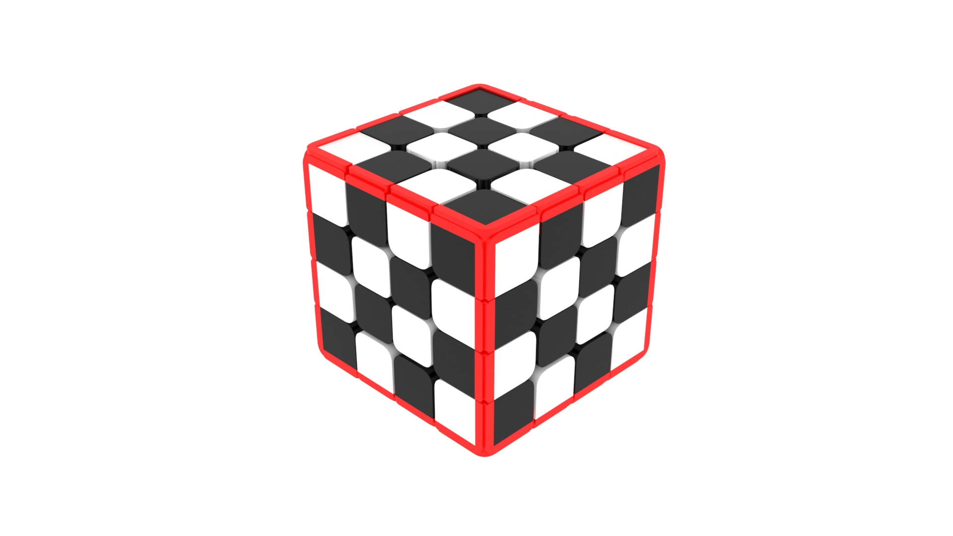 Checker Cube 3D Model - TurboSquid 1747214