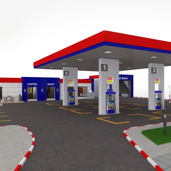 Gas Station 3D Models for Download | TurboSquid