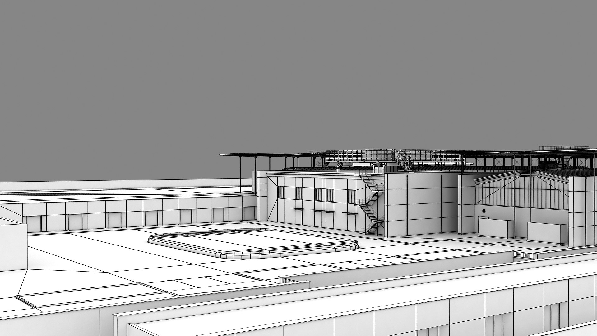 3D Rural Hospital Building model - TurboSquid 1819030
