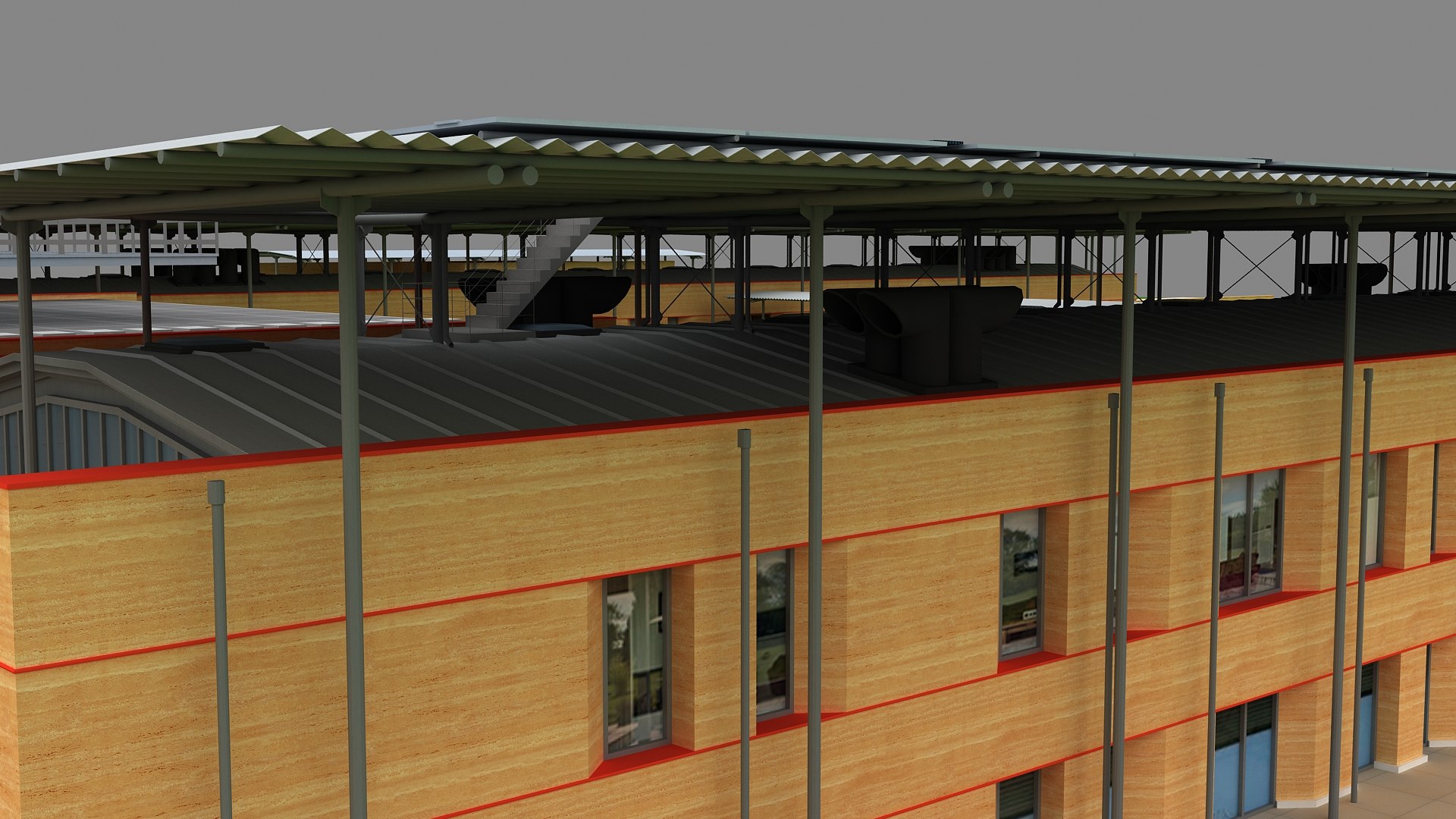 3D Rural Hospital Building model - TurboSquid 1819030