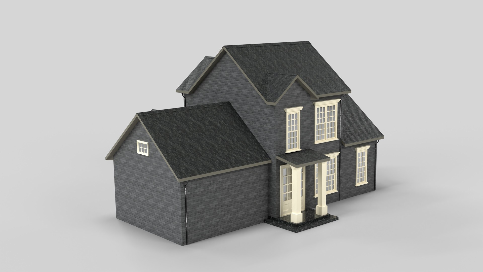 3D Model Neighborhood Houses Collection 10 Pack T1 - TurboSquid 2215195