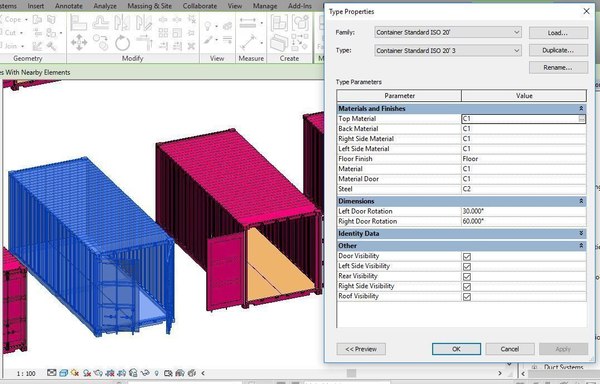 modelo 3d Revit Family Container Standard ISO 20 'y 40' - TurboSquid ...