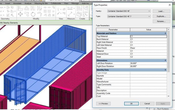 modelo 3d Revit Family Container Standard ISO 20 'y 40' - TurboSquid ...
