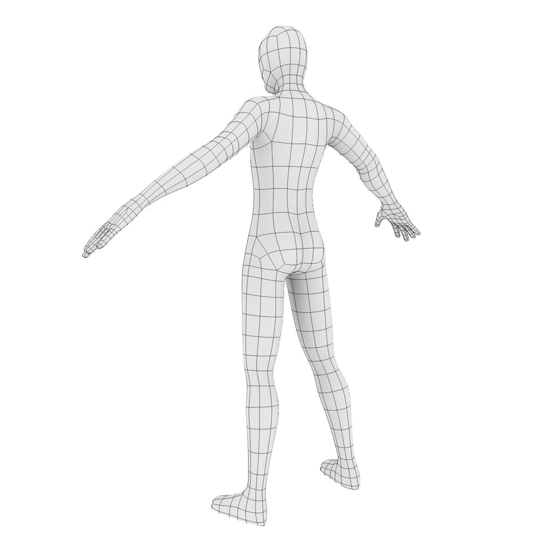 Low-poly Male Base Mesh 3D - TurboSquid 1411297
