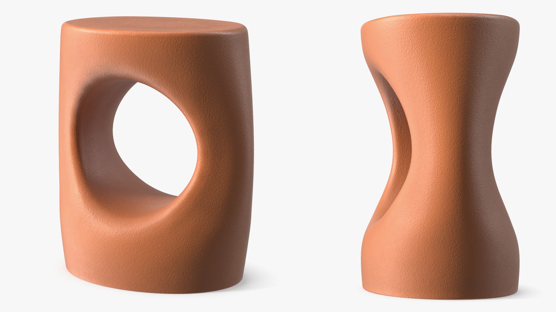 3D Model Sculptural Atoll Side Table With Cutout Brown - TurboSquid 2473656