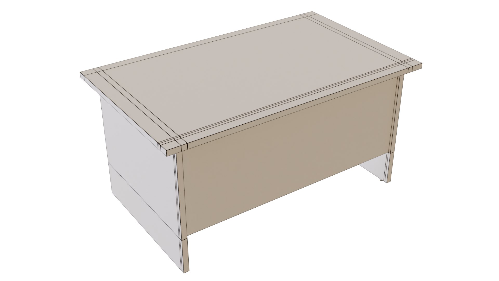 3D Office Table Simple - Model - TurboSquid 1551160