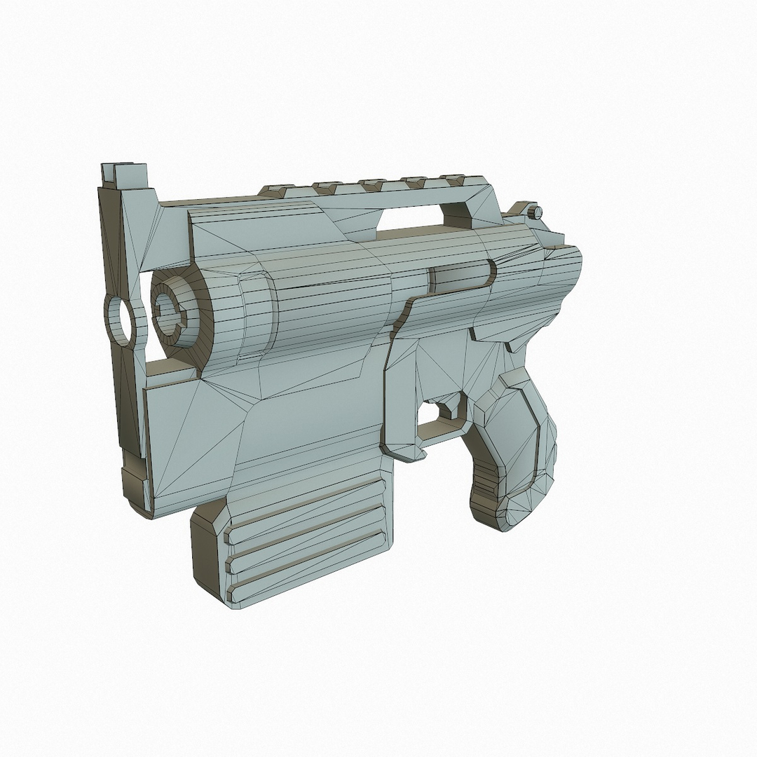 3d model sci fi gun
