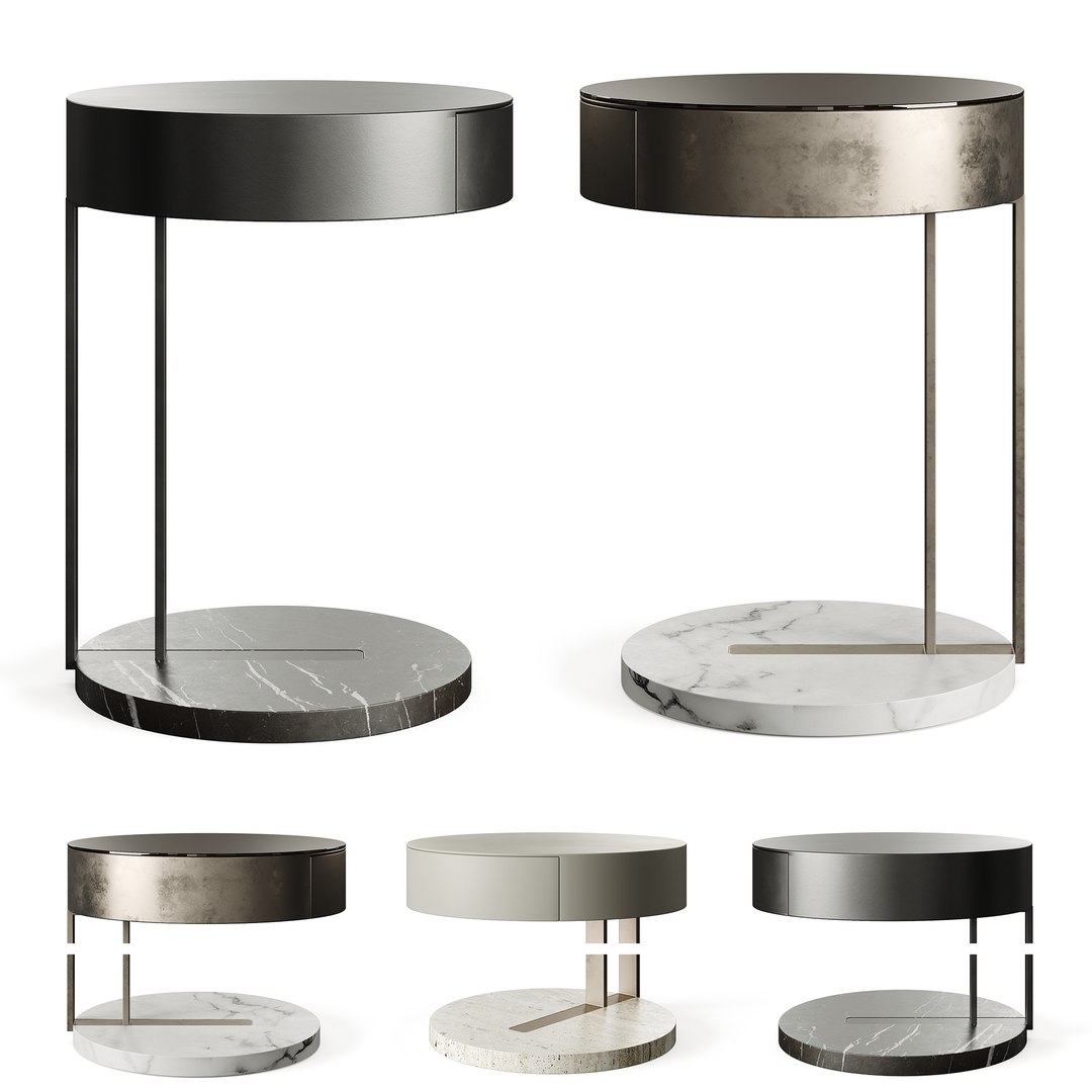 Meridiani Ralf Night Table by Andrea Parisio3D模型 - TurboSquid 1932435
