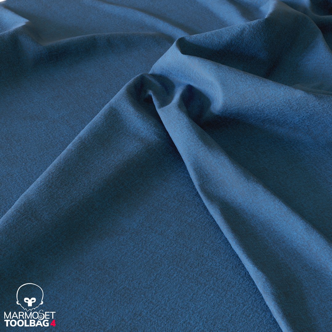 3D Model Fabric California Blue 4k - TurboSquid 2236045