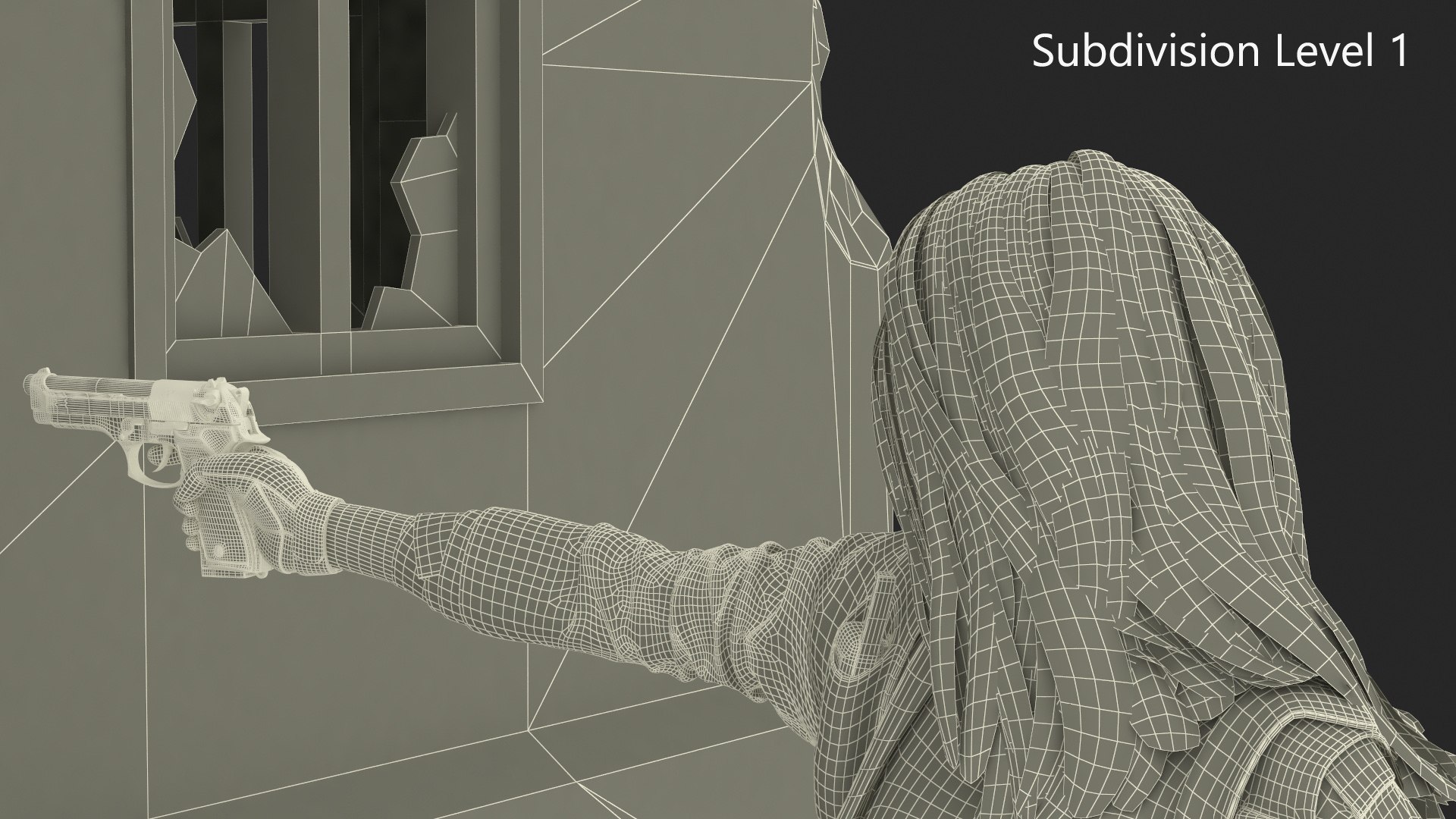 3D Zombie Chasing Survivor Woman - TurboSquid 2354720