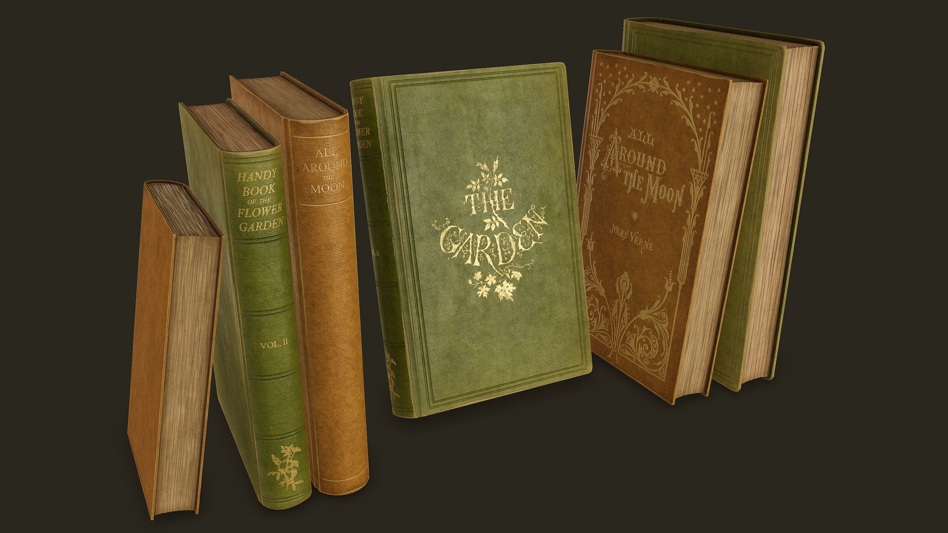 Old Books - PBR Game Ready 3D - TurboSquid 1996167