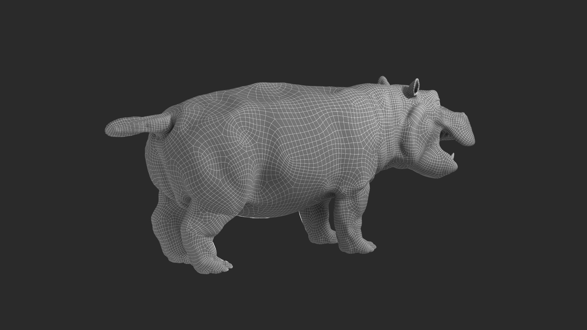 3D Hippo Textured Model - TurboSquid 2416597