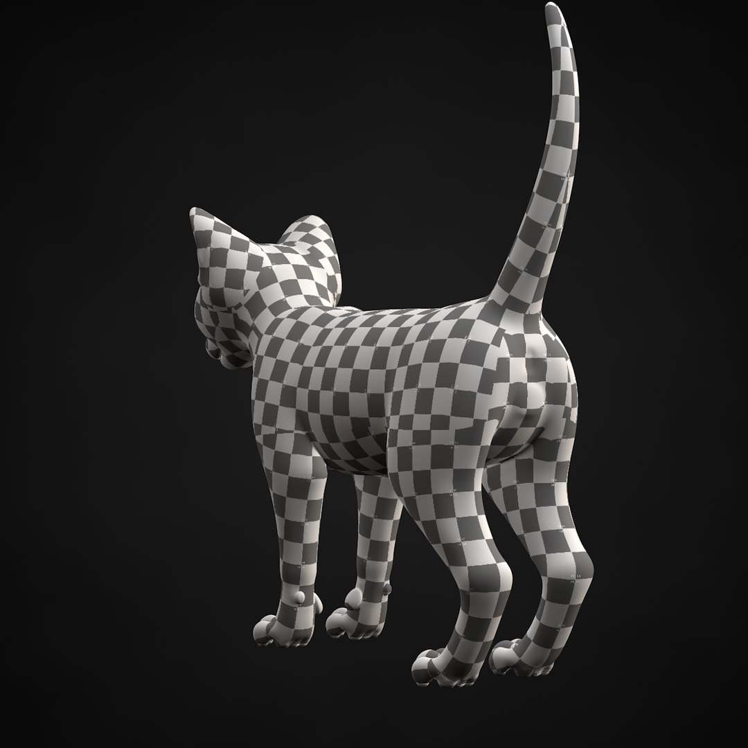 kitten grey 3d model