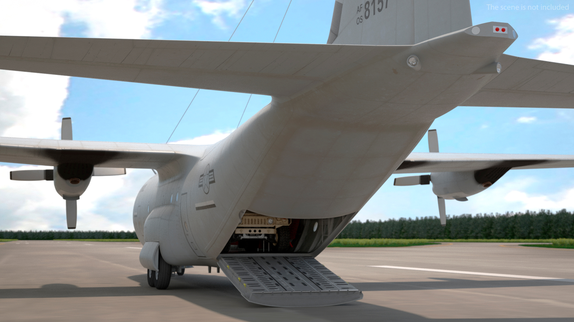 험비 M1151을 탑재한 록히드 C 130 허큘리스 미군 수송기 3D 모델 - TurboSquid 1912158