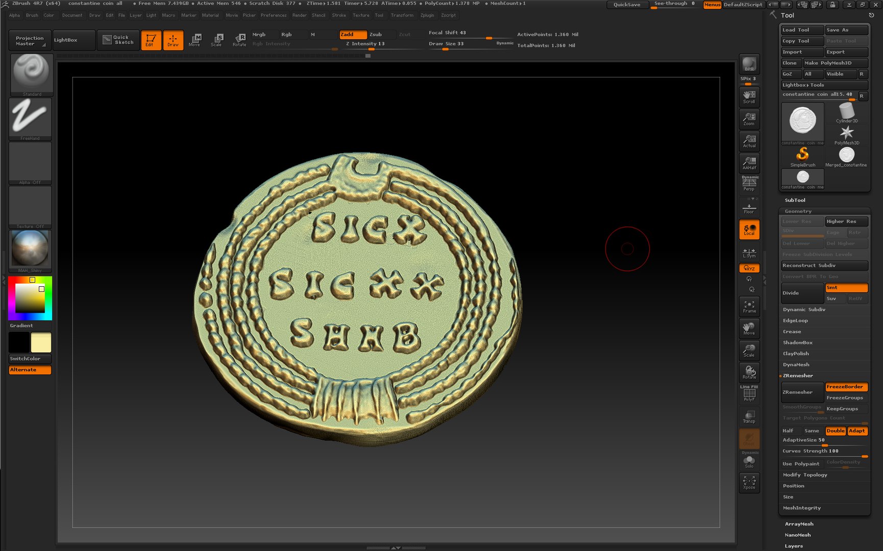 Hight print coin 3D model - TurboSquid 1367967