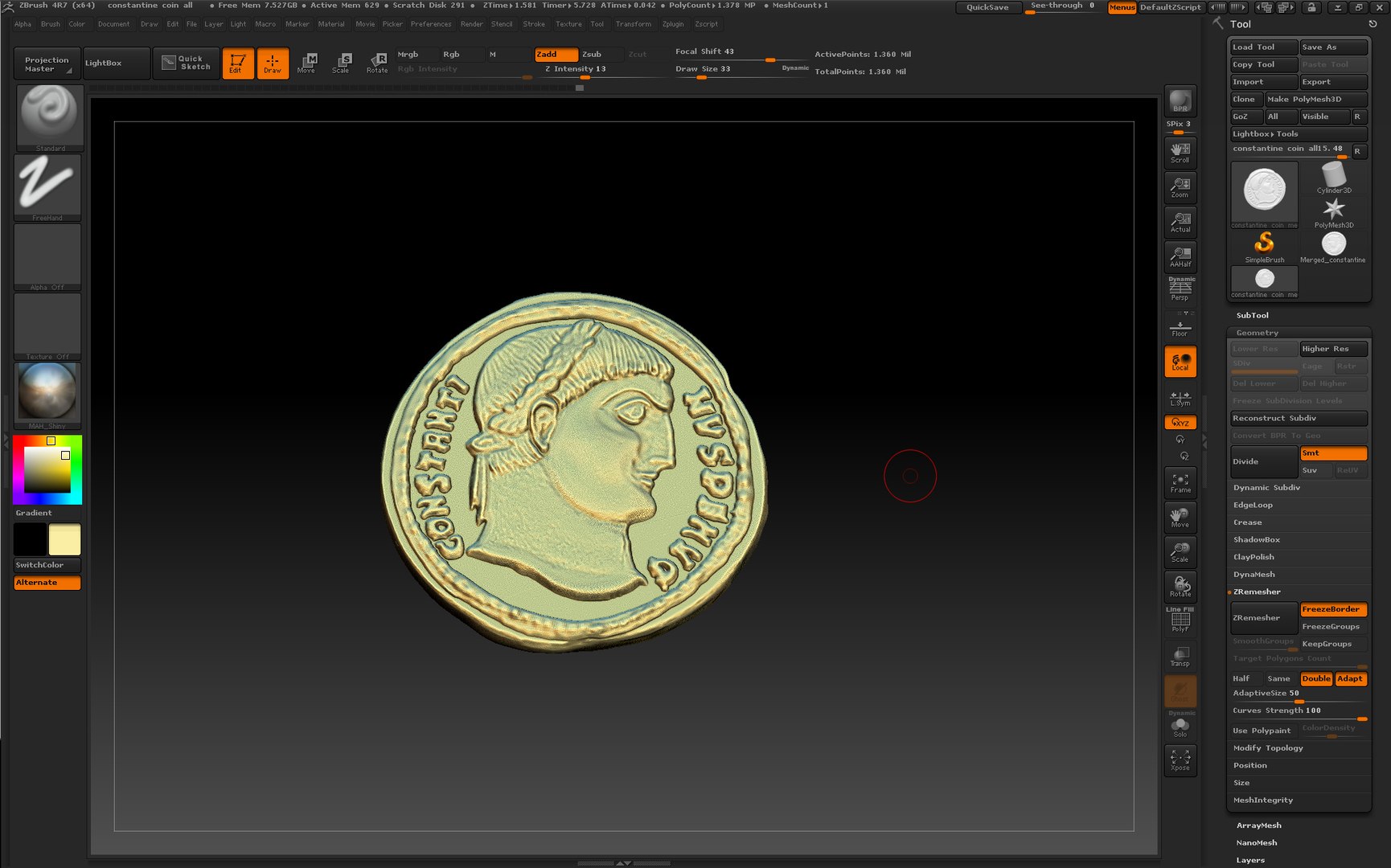 Hight print coin 3D model - TurboSquid 1367967