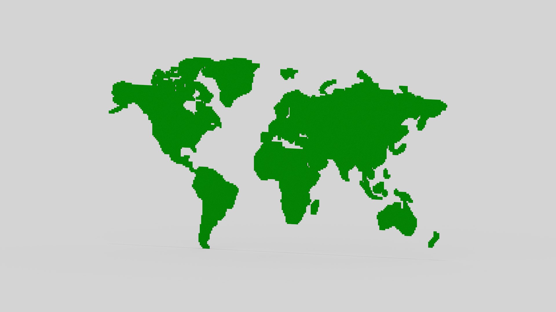 3D Pixel World Map Model - TurboSquid 2068981