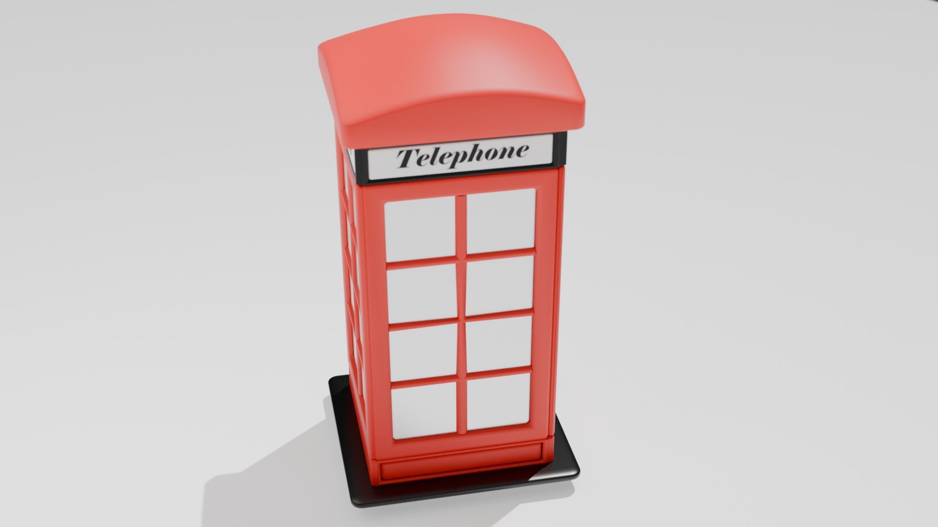 3D British Public Phone - TurboSquid 2238574
