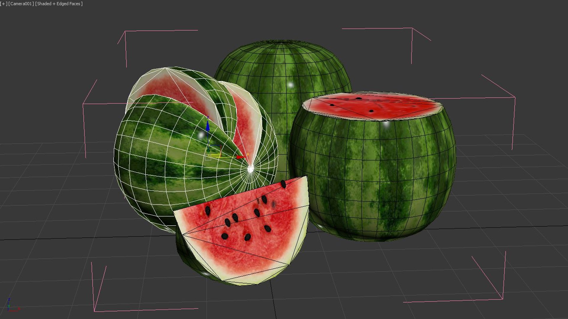 3D Watermelons Sliced Cutted - TurboSquid 1465228