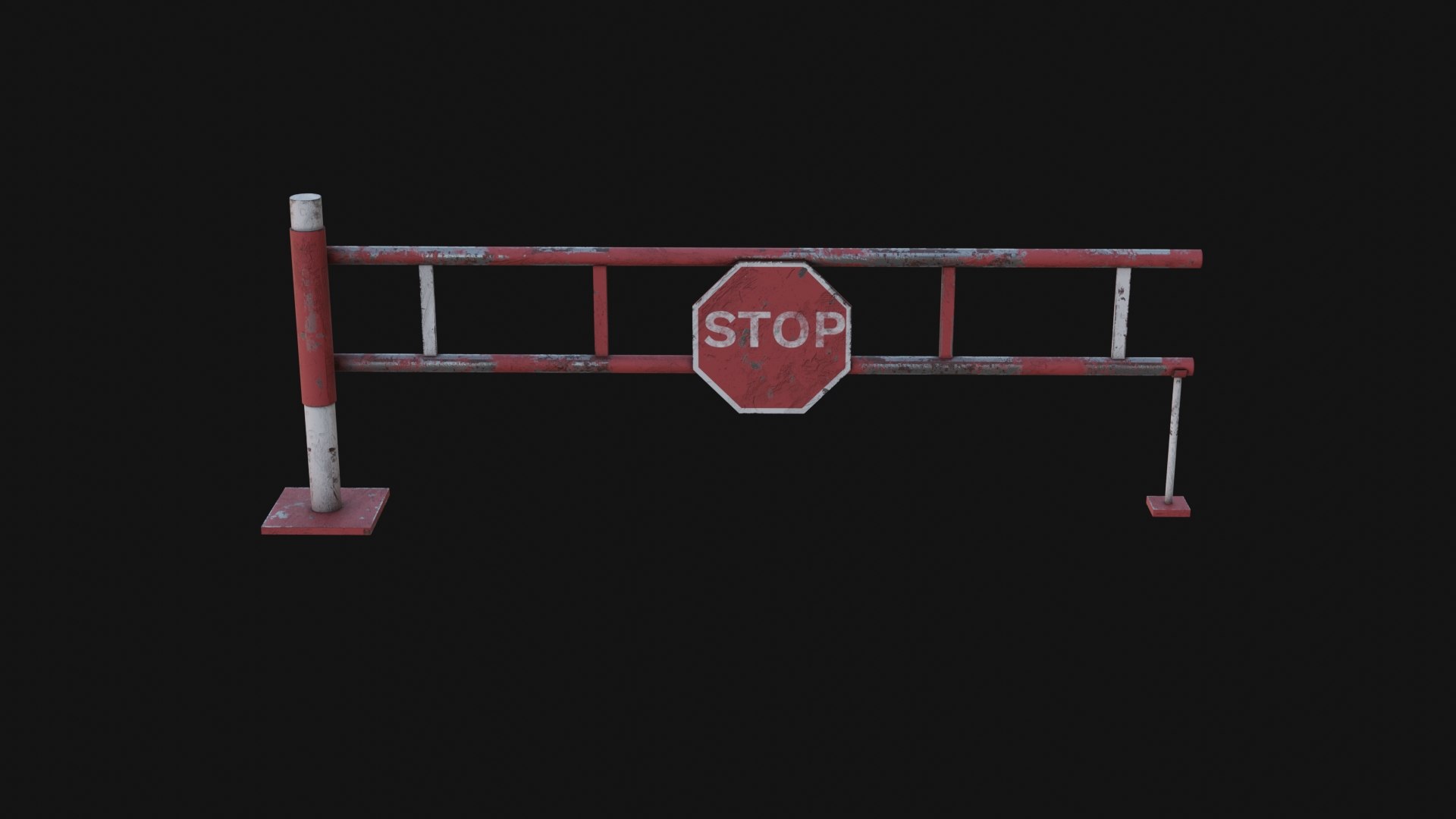 3D Road Block Gate - TurboSquid 2177024